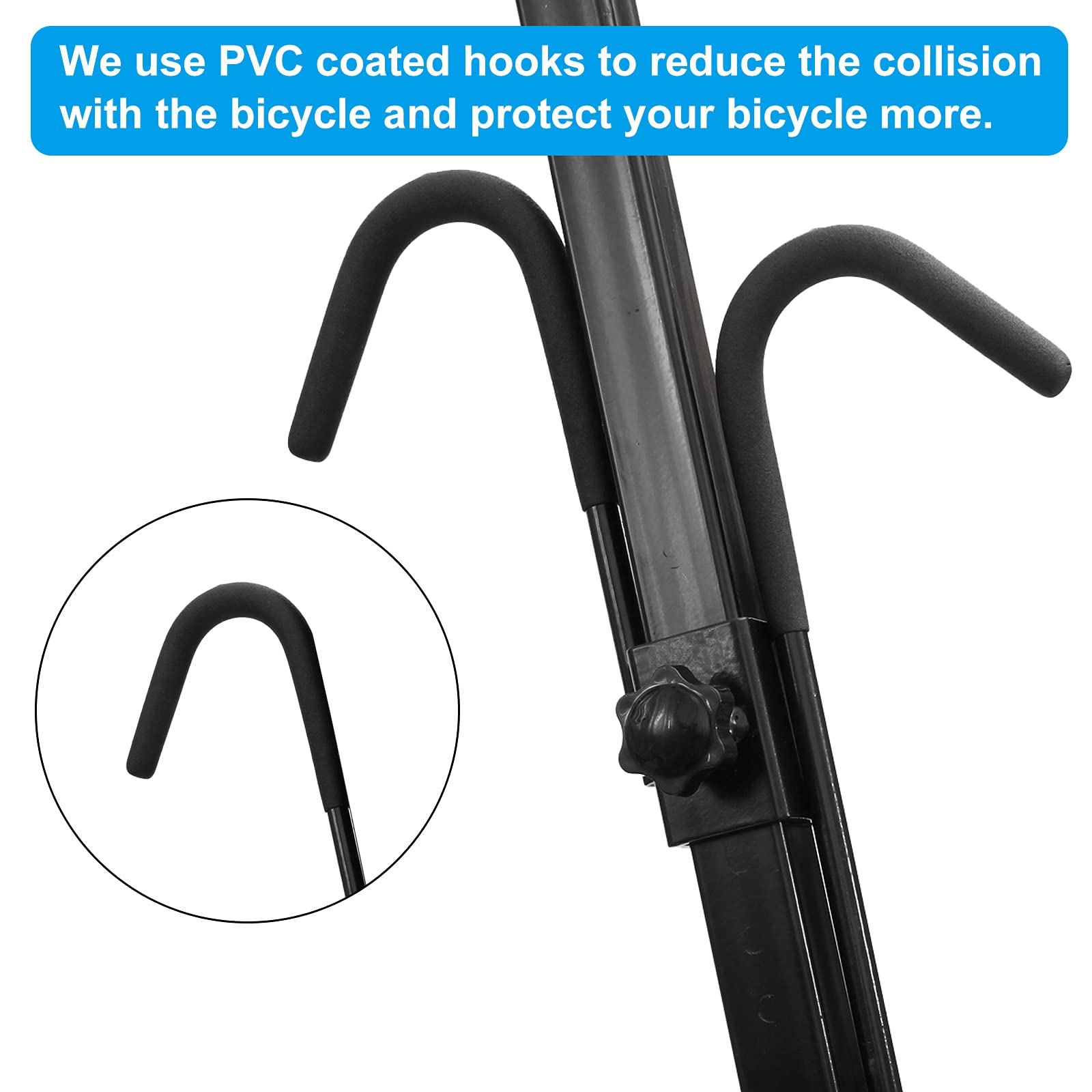 EDOSTORY Hitch Bike Rack, Bicycle Carrier Rack 2 Bicycle Rack fit for Cars, SUV,Trucks,and Minivans with 2" Hitch Receiver-Hitch Stabilizer