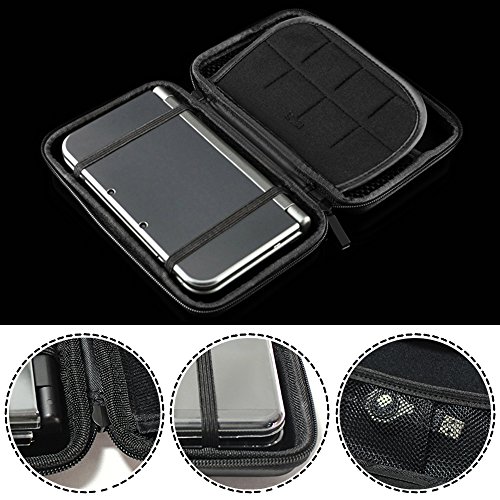 Protective Carrying Case Compatible NEW 3DS XL, with Hard Cover and 2 pcs Screen Protectors, AFUNTA Hard Shell Travel Bag, Protective Films for Top and Bottom Screen