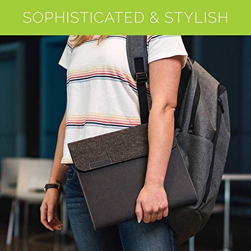 Rocketbook Smart Notebook Folio Cover - 100% Recyclable, Biodegradable Cover with Pen Holder, Magnetic Clasp & Inner Storage - Dark Matter Black, Executive Size (6" x 8.8")