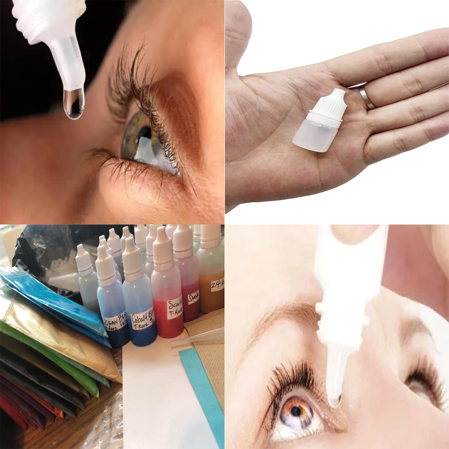 Muluo 30 Pcs 2ml Empty Plastic Squeezable Eye Dropper Bottle, White, 1.8in Diameter, 4.2in Length, Polyethylene Plastic