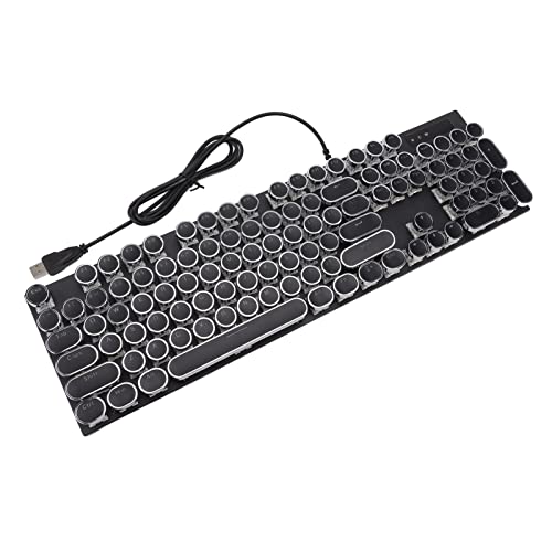 Gaming Keyboard, 104 Keys Plug and Play Mechanical Keyboard for PC (Blue Switch)