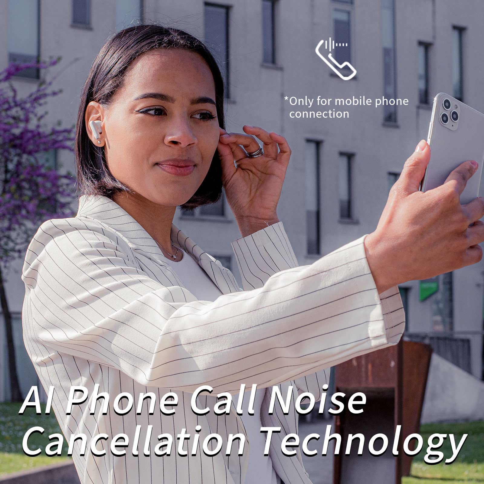 Edifier 330NB Hybrid Active Noise Cancelling TWS Wireless Earbuds, ANC Bluetooth Earbuds, AI Phone Call Noise Cancellation, IP54 Waterproof, Quick Charge, Black