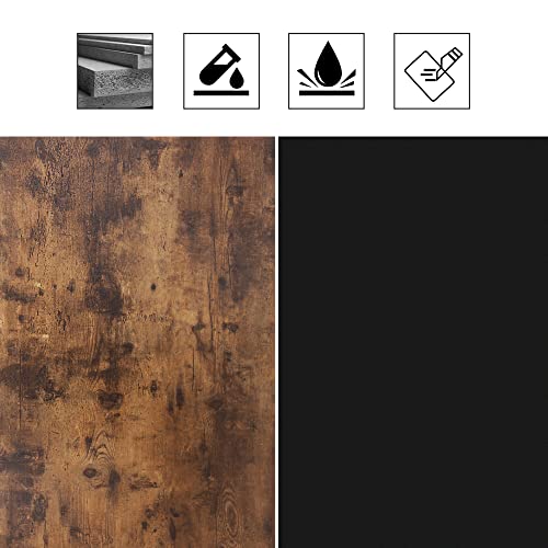 SogesHome 55inches Trestle Desk, Home Office Computer PC Desk with 2-Tier Shelves, Working Gaming Desk Study Desk Workstation Writing Table for Bedroom Living Room, School, Apartment