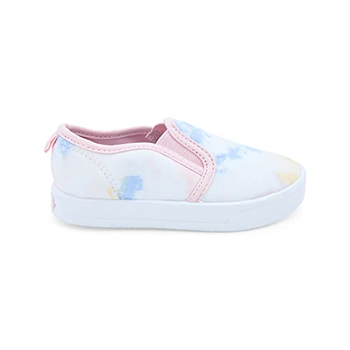 OshKosh B'Gosh Girls Maeve Slip On Shoe, White Multi, 7 Toddler