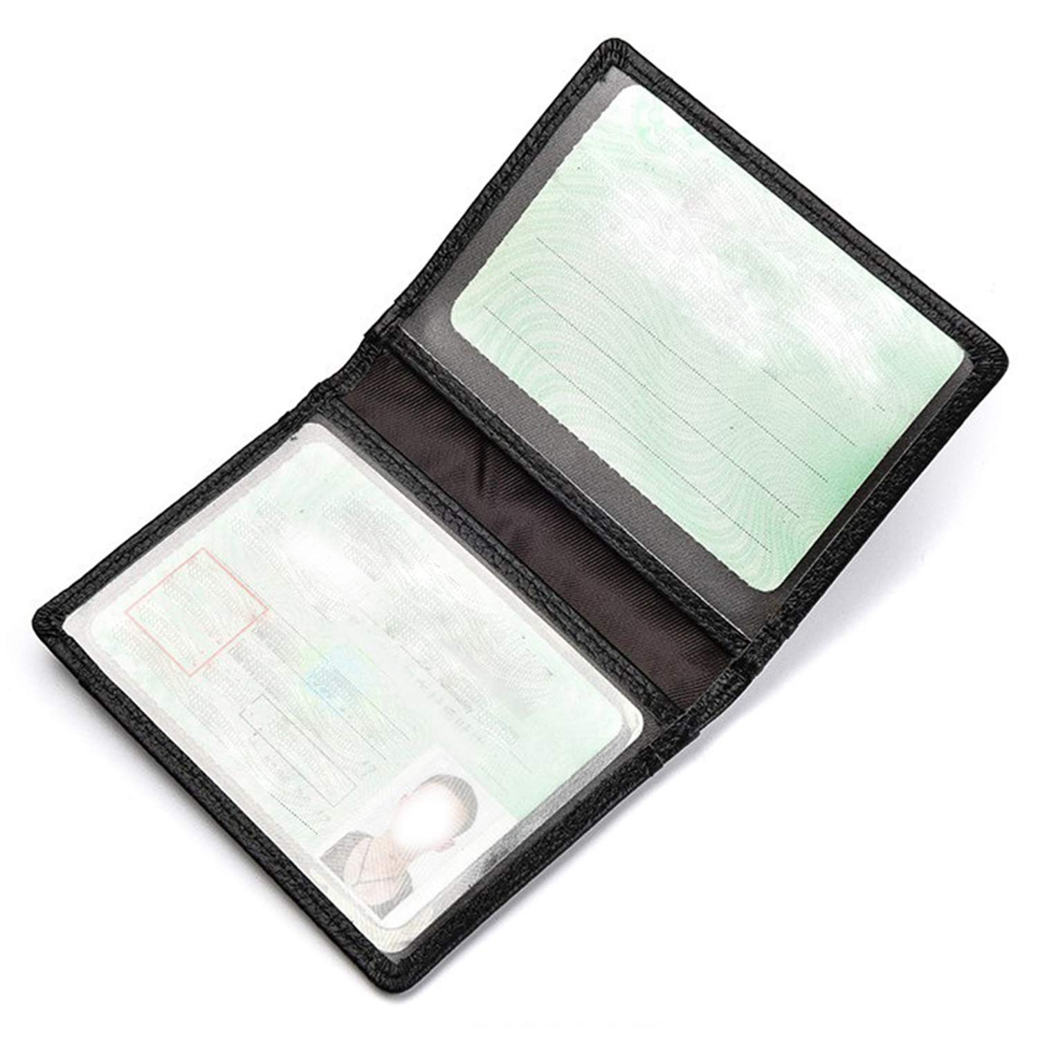 Dorras Front Pocket Minimalist Leather Slim Wallet, Bifold Credit Card Holder With ID Window