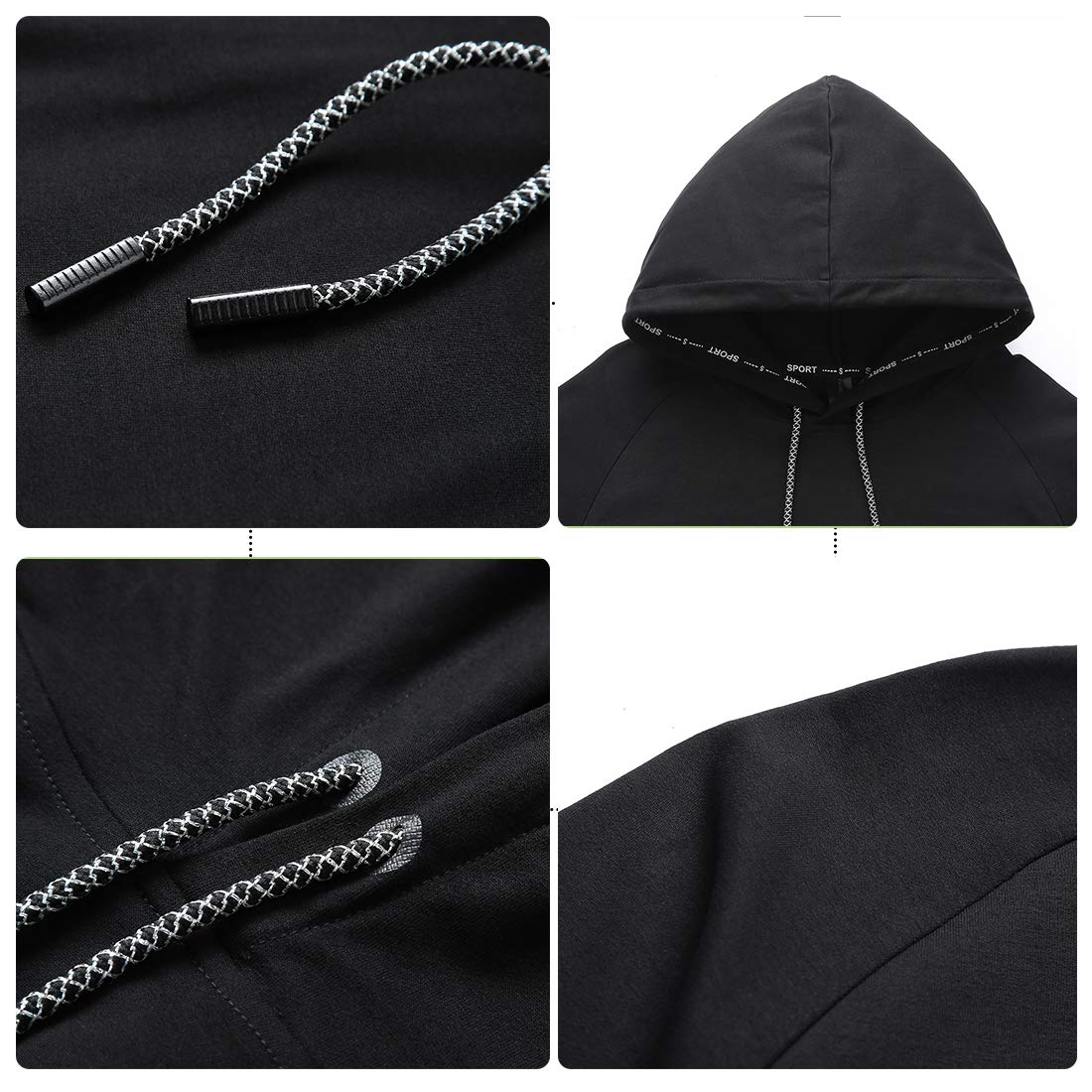 DOSLAVIDA Men's Athletic Sweatsuits Set 2 Piece Outfits Hooded Track Suits Casual Running Jogging Sports Jacket And Pants