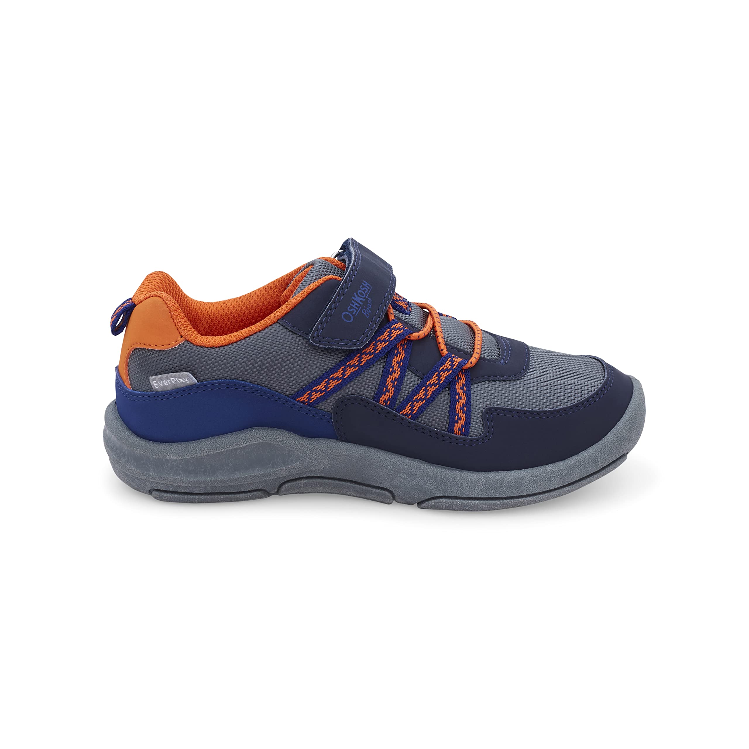 OshKosh B'Gosh Boy's Sevvy Sneaker, Navy/Orange, 5 Toddler