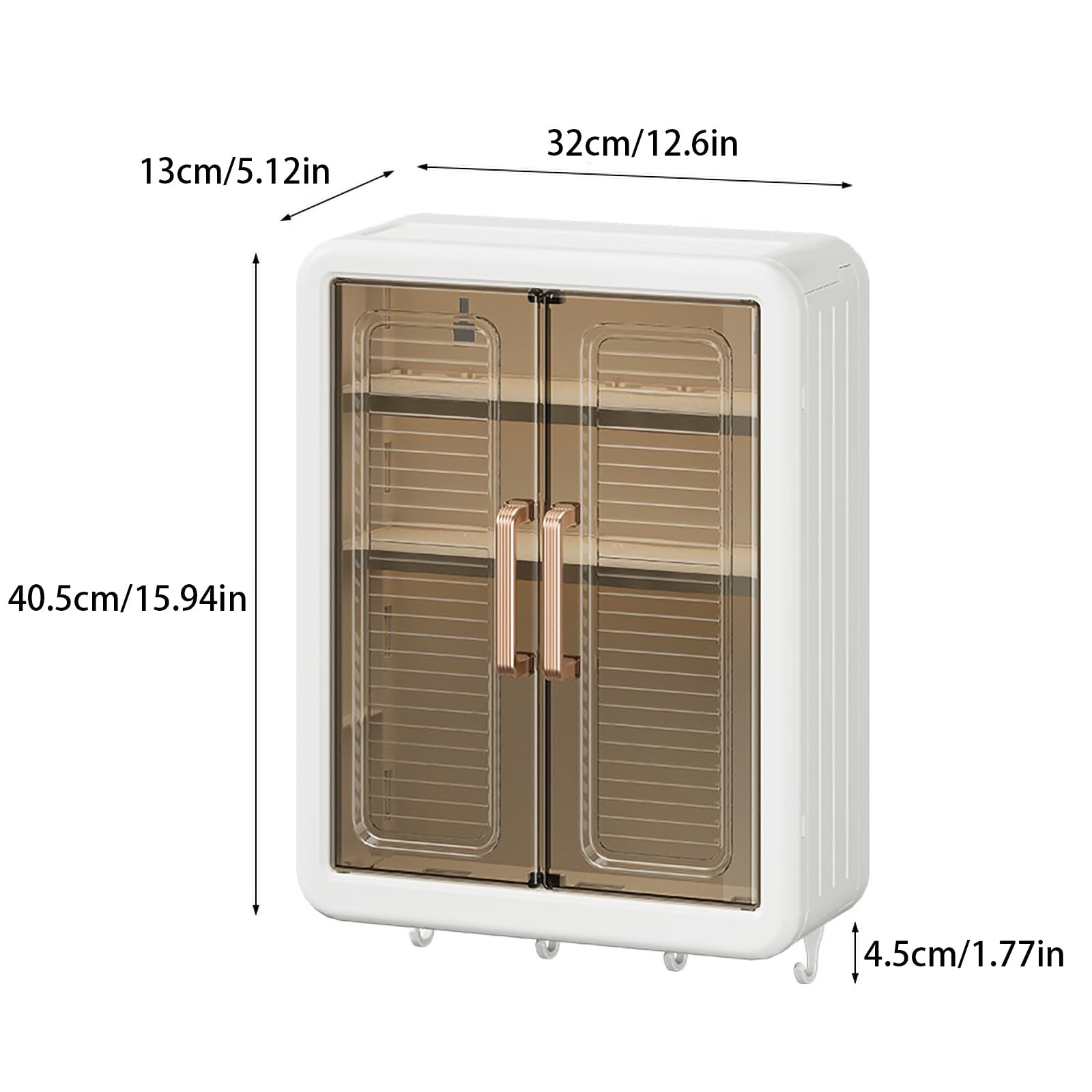Generic Bathroom Cabinet Wall Mounted Over Toilet Storage Cabinet Two-Door Bathroom Storage Open Shelf Space Saver Medicine Cabinets for Bathroom Storage (2), White