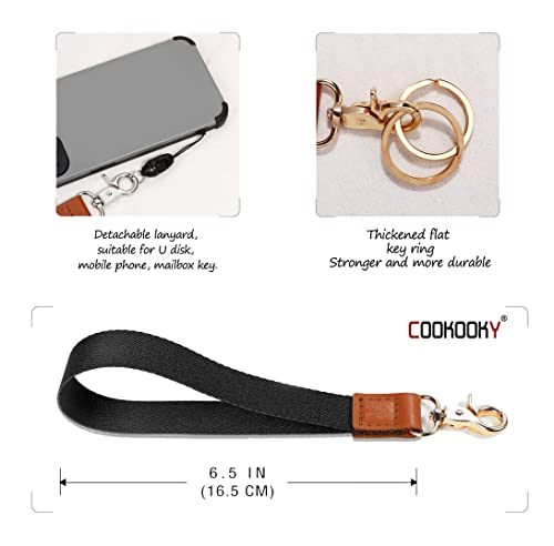 COOKOOKY Wrist Lanyards Key Chain Holder Premium Quality Wristlet Lanyard Keychain for Women