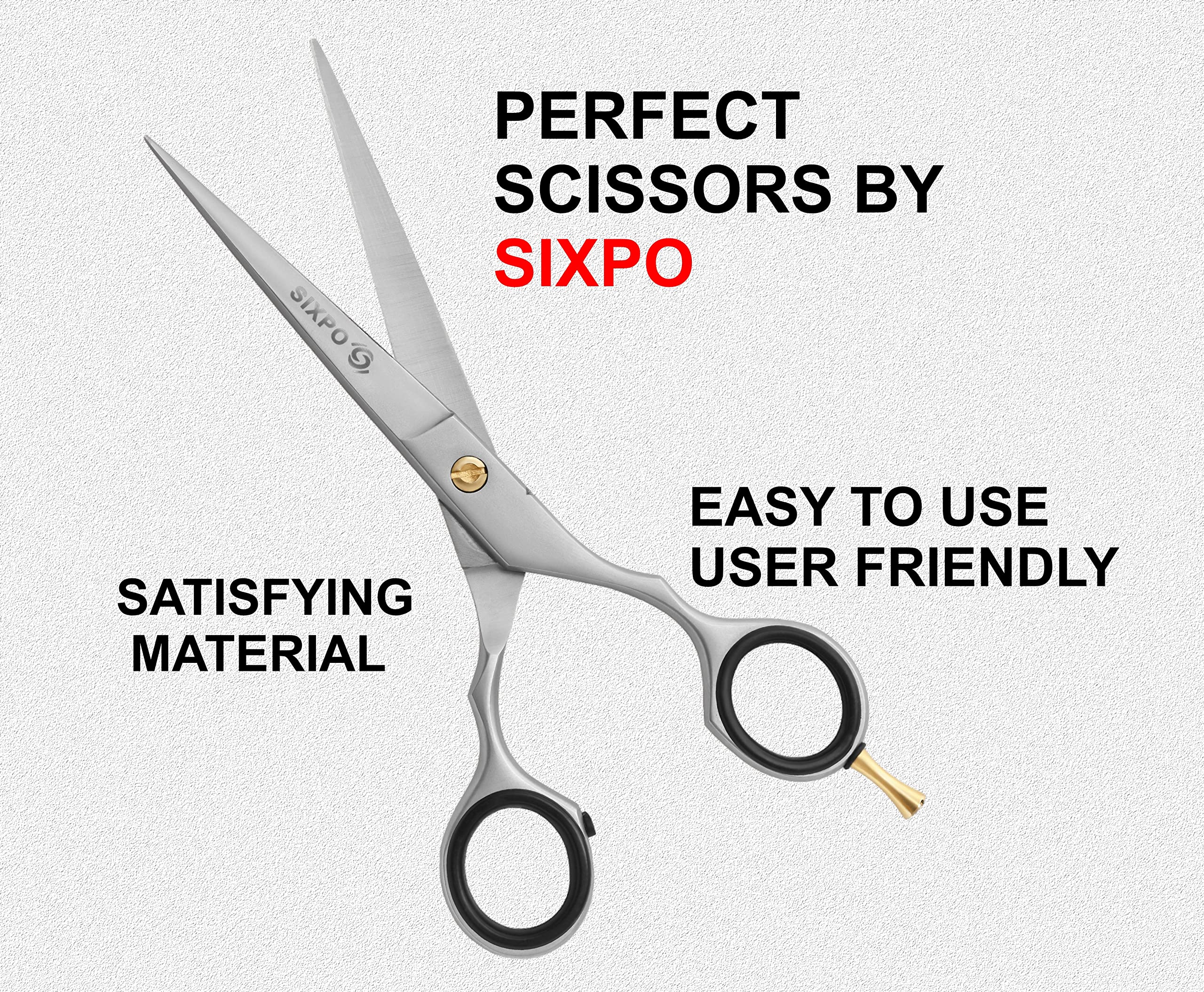 Hair Cutting Scissors Professional Barber Shears 6.5 Inch Sharp scissors Edge Hair Shears for Men and Women used as Hair Cutting Tools by SIXPO