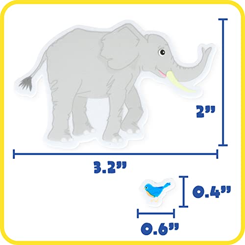 READY 2 LEARN Foam Stickers - Animals - Pack of 168 - Self-Adhesive Stickers for Kids - 3D Puffy Animal Stickers for Laptops, Party Favors and Crafts