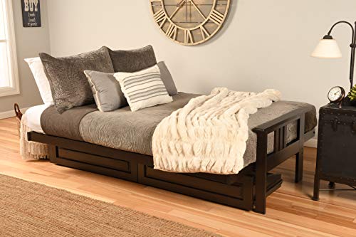 Kodiak Furniture Monterey Frame with Fabric Mattress in Espresso/Charcoal Gray