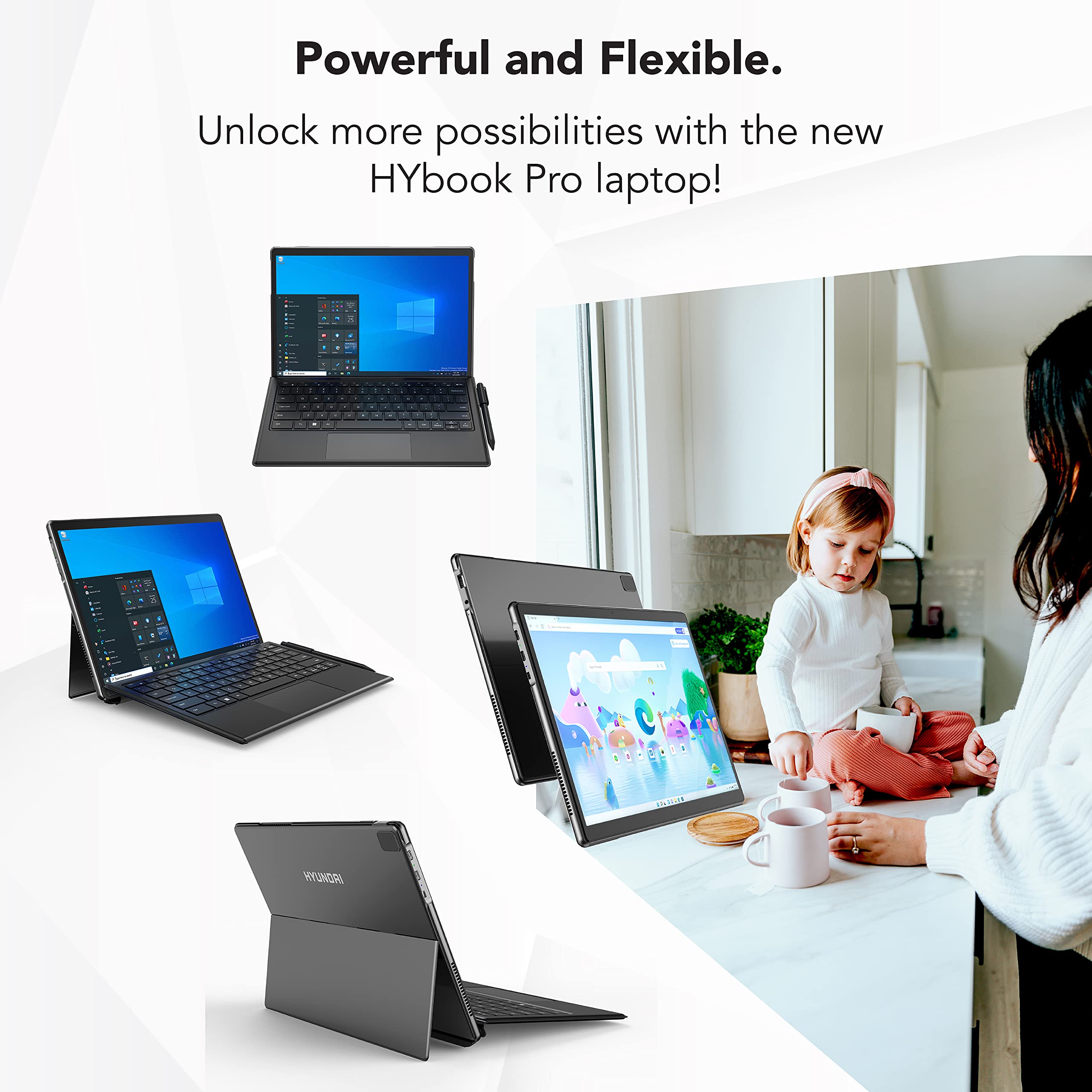 HYbook Pro 2 in 1 Laptop 13.3" FHD IPS, Intel i7 12th Gen, 32GB RAM, 1TB SSD, Windows 10 Pro, English Keyboard and Stylus Pen Included