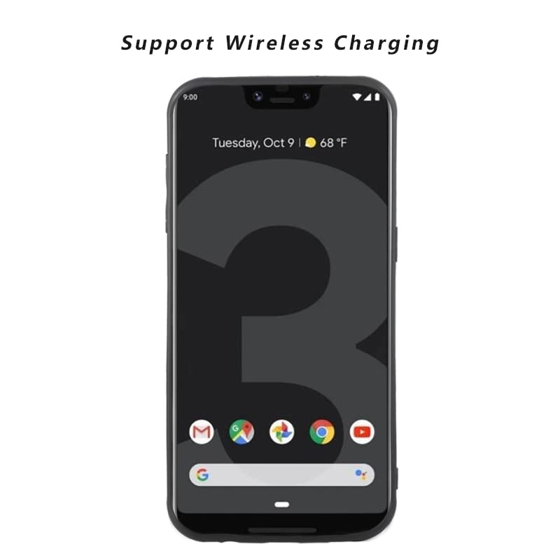 ELISORLI Compatible with Google Pixel 3 Case Rugged Thin Slim Cell Accessories Anti-Slip Fit Rubber TPU Mobile Phone Protection Silicone Soft Full Body Cover for Pixel3 III Pixle 3case Women Men Red