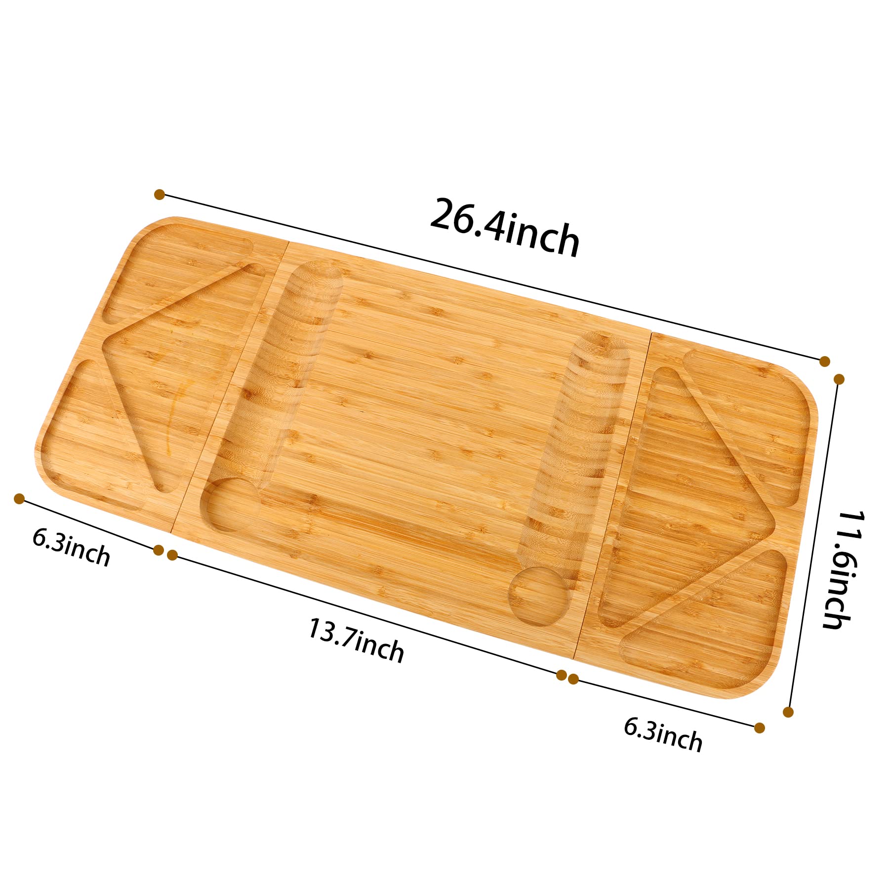 Fivnir Bamboo Cheese Board Set, Charcuterie Board Set and Cheese Serving Platter, Charcuterie Platter, for Wine Party, Wedding, Birthdays, Anniversary.