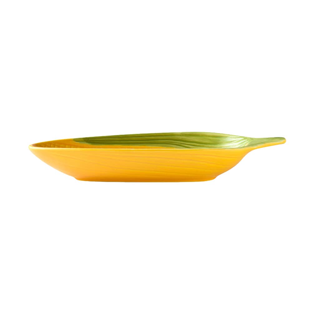 FOMIYES Ceramic Corn Trays, Corn on The Cob Dish, The Cob Porcelain Corn Dishes Corn Holders Appetizers Plate for Home and Kitchen