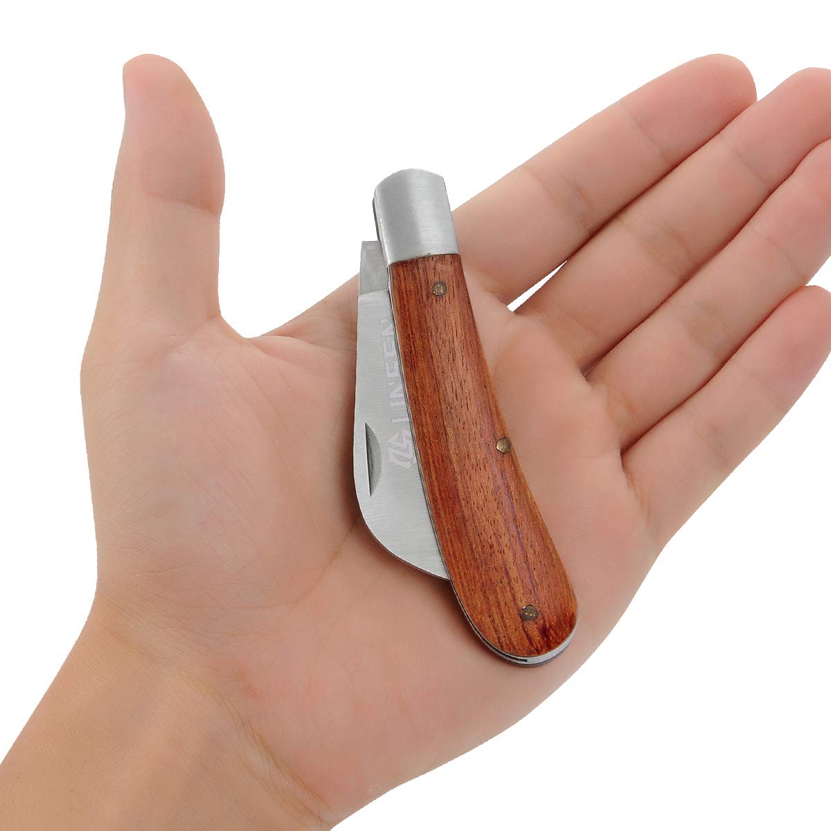 Linsen-outdoors Pruning Knife,Grafting knife, Stainless Steel Garden Budding Knife, Folding Pocket Knife For Grafting Multi Cutting Tool, Weed Bushes Branches Mushroom Diggig Knife