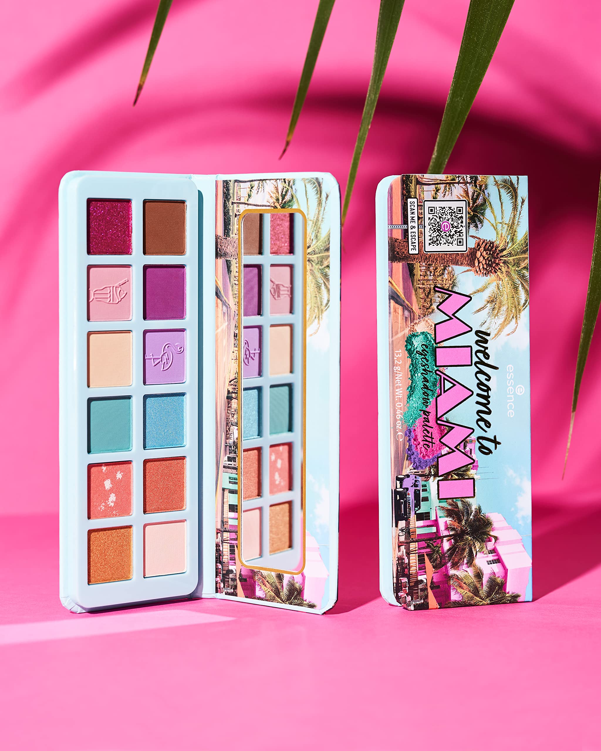 essence | Welcome to Miami Eyeshadow Palette | 12 Highly Pigmented, Matte & Metallic Shades | Vegan & Cruelty Free & Paraben Free