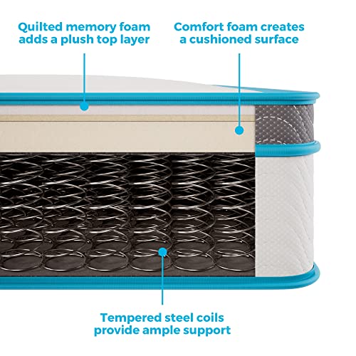LINENSPA 8 Inch Memory Foam and Innerspring Hybrid Mattress β California King Mattress β Bed in a Box β Medium Firm Mattress