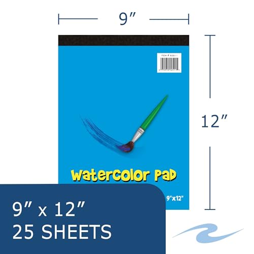 Roaring Spring Kid's Art Variety Pack, One Each - Doodle Pad, Drawing Pad, Sketch Book & Watercolor Pad, 4 Art Pads