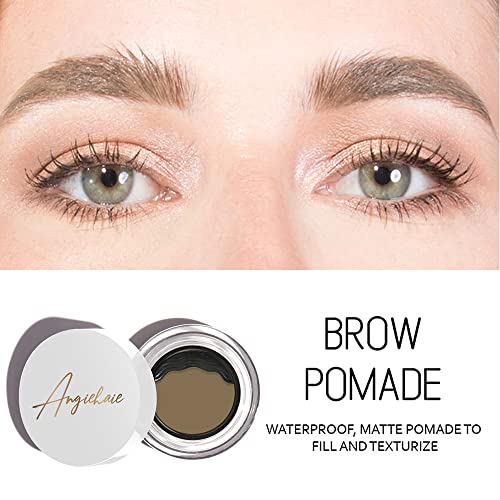 Eyebrow Stamp Stencil Kit, Brow Stamp, 24 Pieces Eyebrow Stencils Thick and Thin with 2 Dual Ended Brush and Sponge Applicators, Perfect Natural Brow, Waterproof (Blonde)