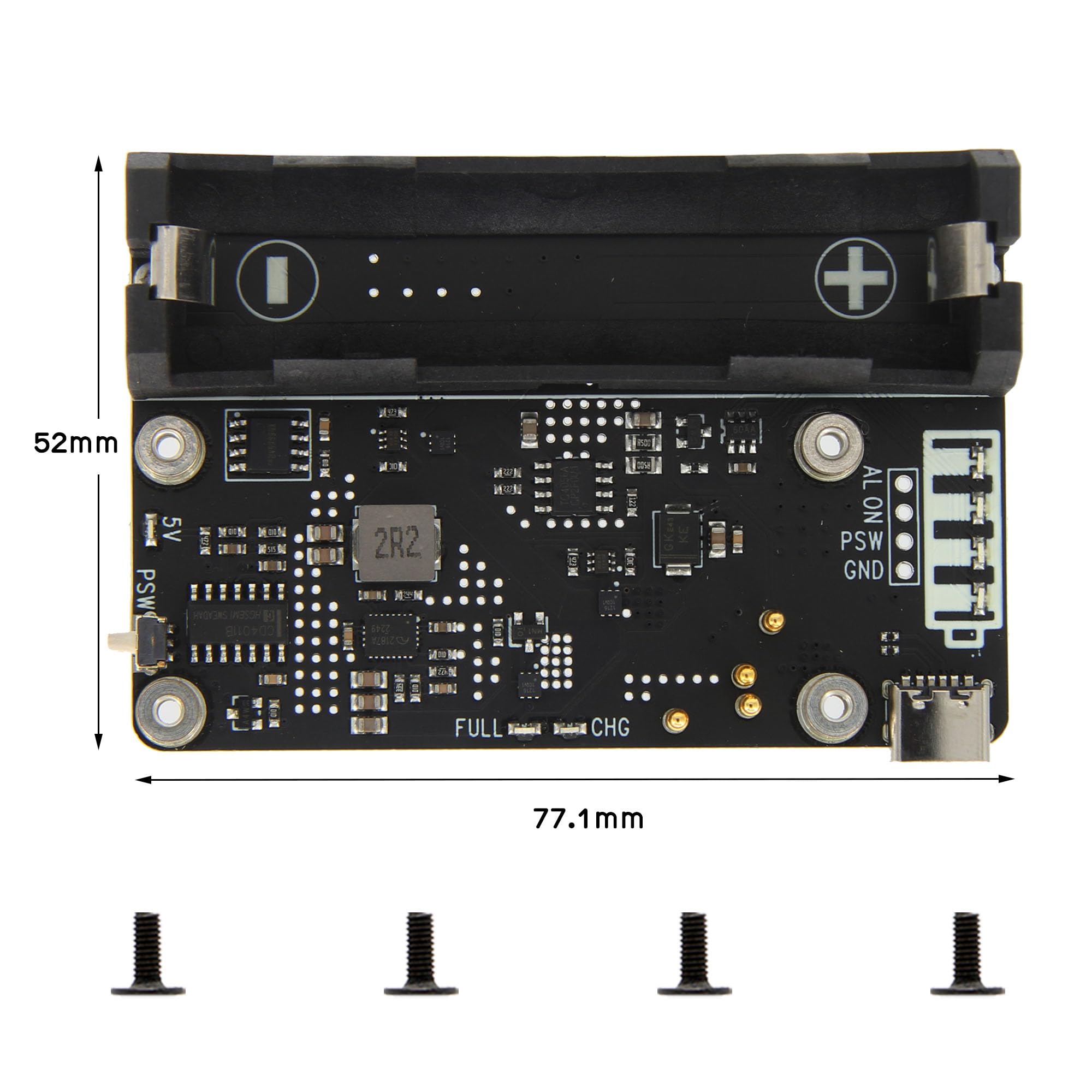 Geekworm X306 V1.3 UPS Expansion Board for Raspberry Pi Zero 2W (Not Include Raspberry Pi&Battery)