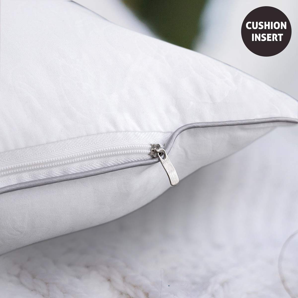 Comvi Throw Pillows with Inserts Included - Decorative Pillows, Inserts & Covers - (2 Throw Pillows + 2 Pillow Covers) - Velvet Throw Pillows for Couch -flanged Pillow Covers 18x18 - Jam