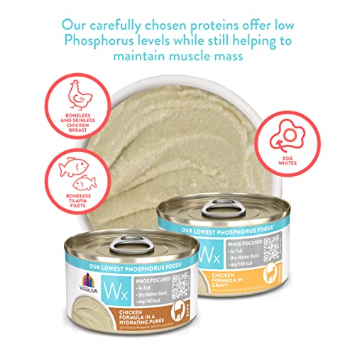 Weruva Wx Phos Focused, Chicken Formulas Variety Pack, 3oz Can (Pack of 12)