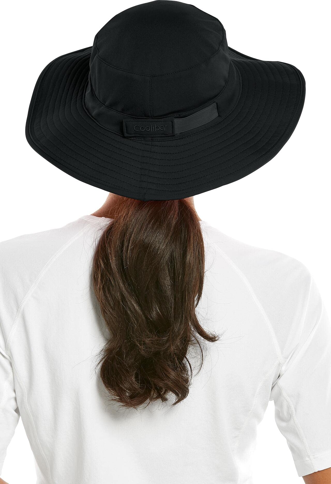 Coolibar UPF 50+ Women's Brittany Beach Hat - Sun Protective (One Size- Black)