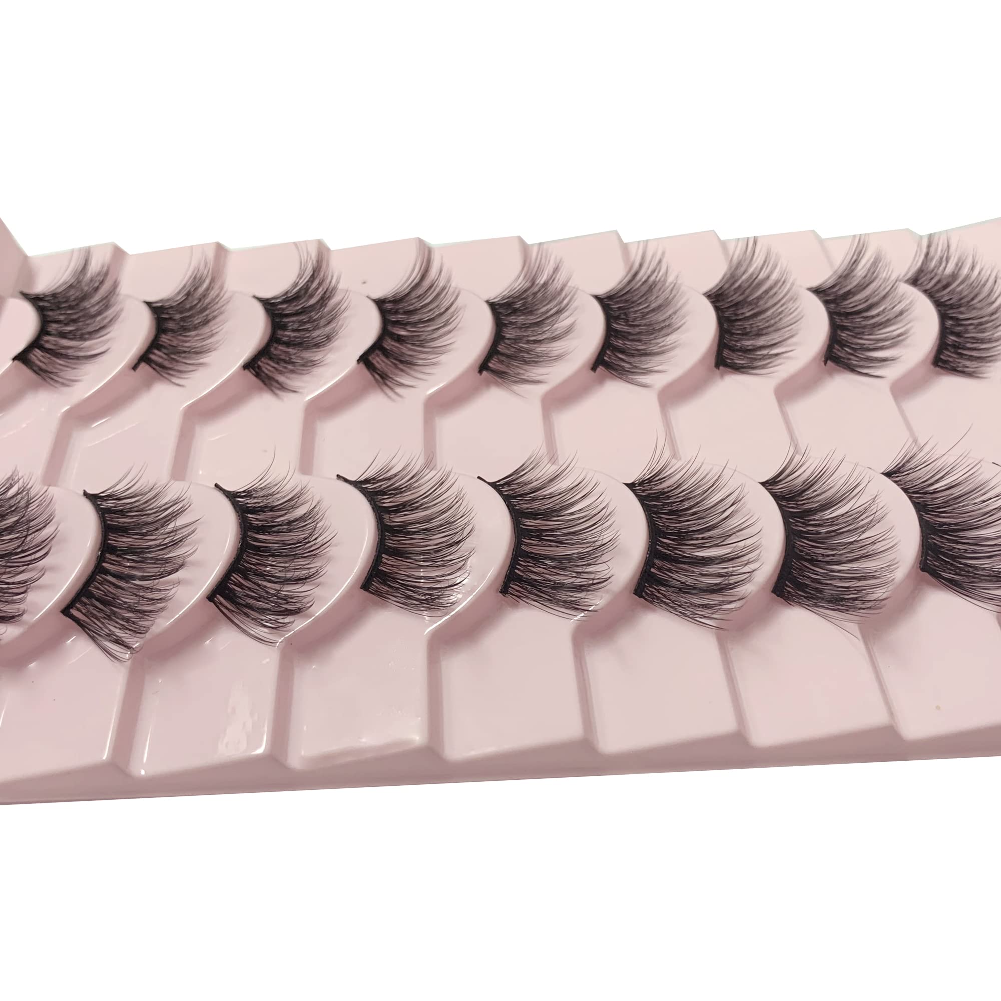 Half Lashes False Eyelashes Natural Cat Eye Look 3D Faux Mink Eyelashes(B19)