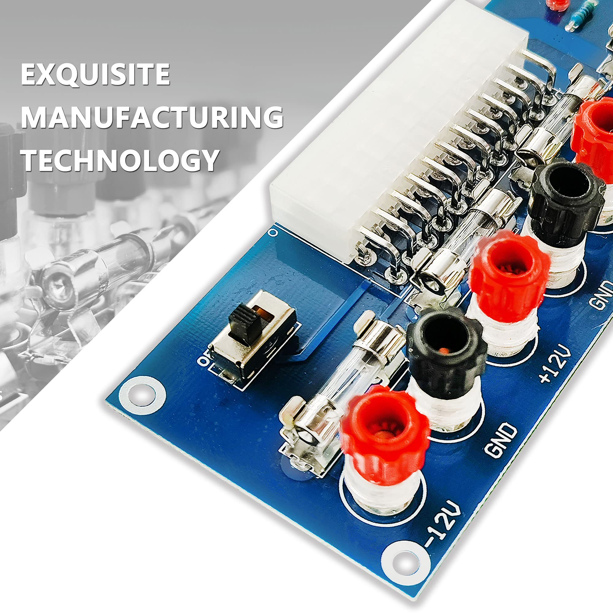Hyhpsjiee 3pcs 24 Pin ATX Power Supply Breakout Adapter Module Desktop Computer Chassis Computer PC Power Supply Breakout Module Adapter 12V 5V 3.3V ATX Transfer Board.