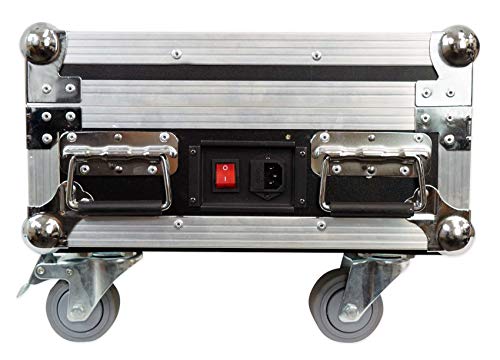 Rockville Best 50 Pack Black, 8 Rechargeable Wash Lights with Charging Flght Case, Wireless DMX, Includes Remote, 15 Hour Battery Life, Perfect for Events, Parties & DJs