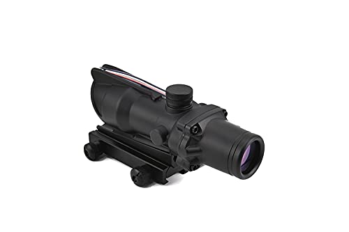 E-Tactical 4x32 Scope Red Cross Glass Fiber Scope Glass Etched Reticle Real Fiber Optics Optical Scope