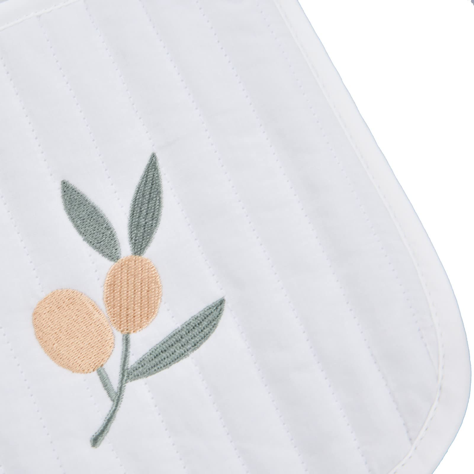 Eujgoov Crib 2 Pockets Organizer, Baby Bedside Hanging Storage Bag Soft Cotton Crib Bedside Organizer Hanging Bed Practical Storage Bag for Strollers Furniture(Olive Tuba)