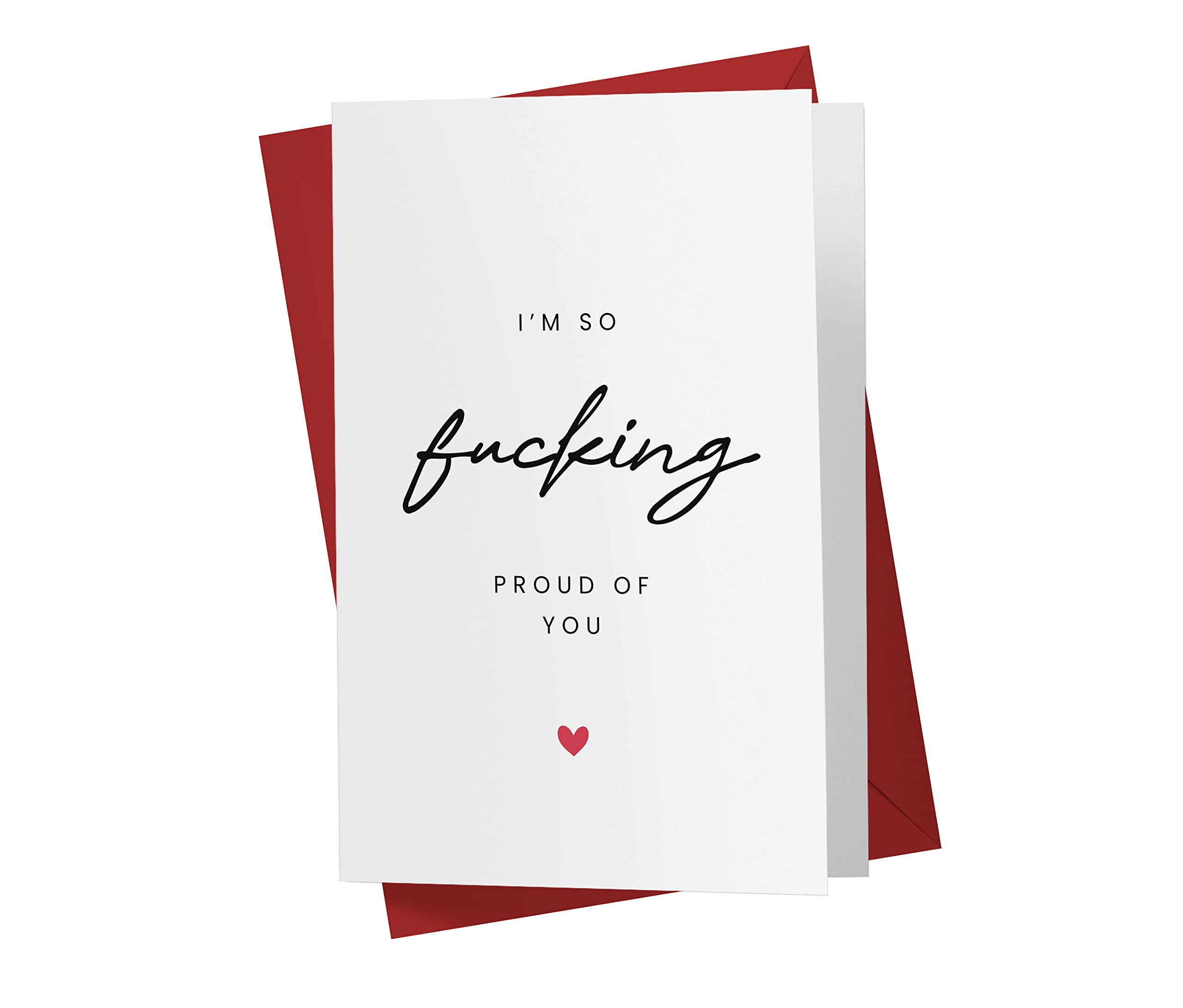 Karto Sweet Graduation Card for Him Her, Large 5.5 x 8.5 Graduation Cards for Son Daughter, Congratulation Card for Brother Sister Friend - Fing Proud of You