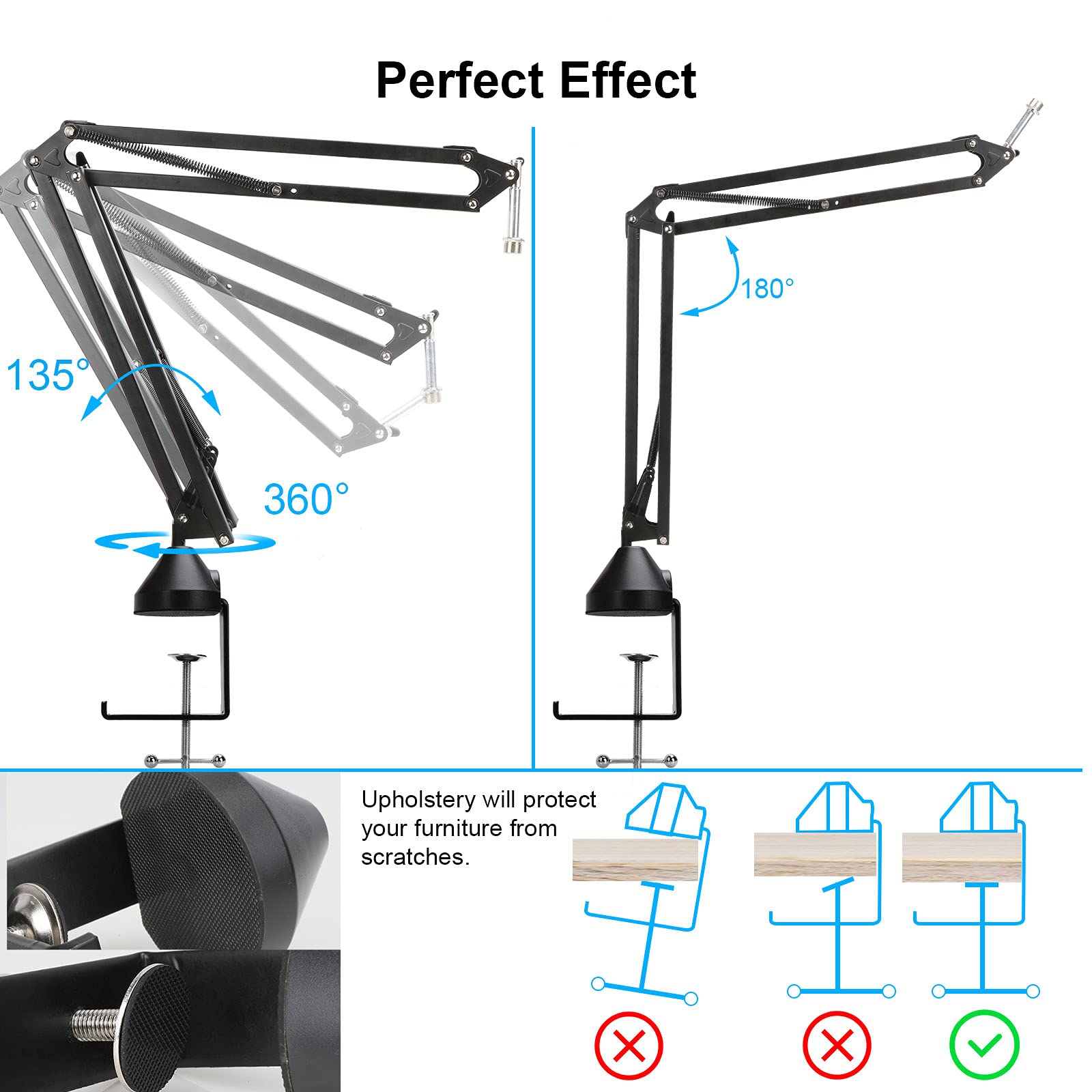Rode Podmic Stand with Microphone Windscreen and Dual Layered Mic Pop Filter for Rode PodMic Podcasting Microphone by YOUSHARES