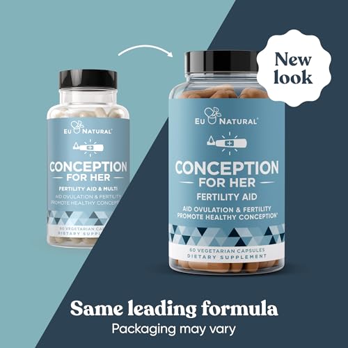 Conception Fertility Supplements for Women β Aids Ovulation, Hormonal Balance, & Regular Cycles β Prenatal Vitamin Support with Myo-Inositol, Folate, Folic Acid, Vitex β 60 Vegetarian Soft Capsules