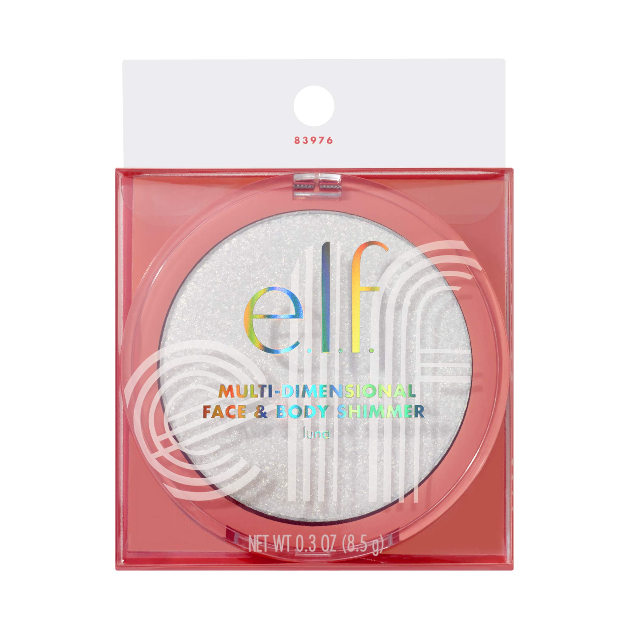 e.l.f. Retro Paradise Multi-Dimensional Face & Body Shimmer | Tropical Scented Highlighter | Luna | 0.3 Oz (8.5g)