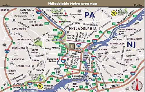 Philadelphia Pop-Up Map by VanDam — Laminated pocket size pop-up map of Central Philadelphia with all attractions, museums, sights, hotels & SEPTA Transit Map