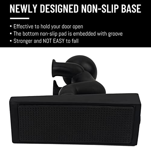 Cute Door Stopper, Decorative Door Stop, Protects Your Floors, Black, 1 Pack (Patented)