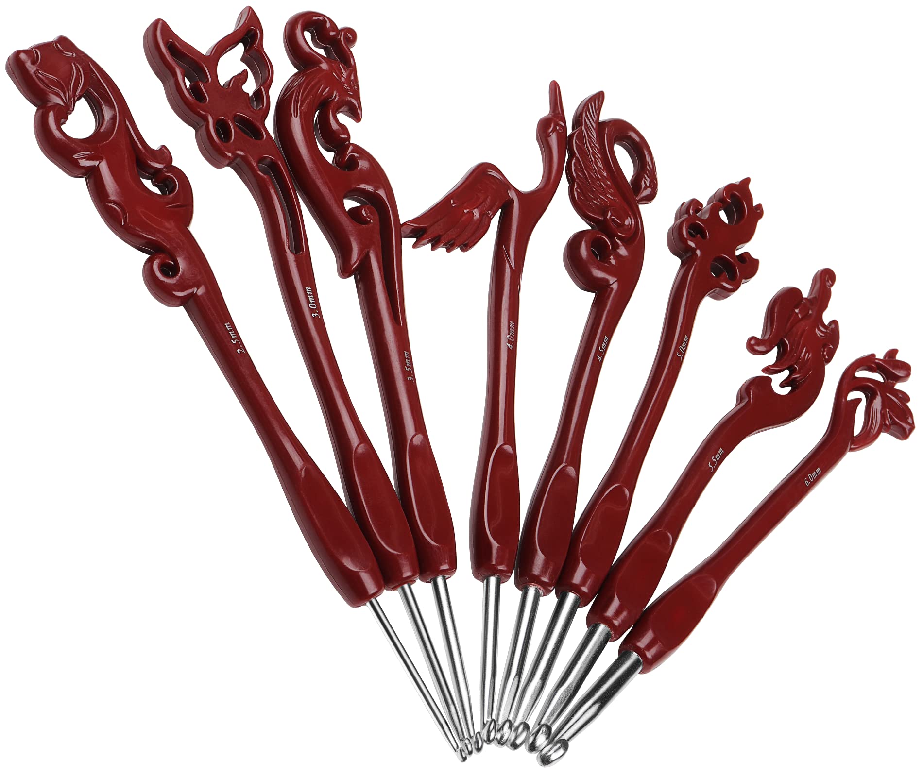 Coopay Crochet Kit Animals Crochet Hooks, 7.4'' Aluminum Crochet Needles for Crocheting, Crochet Hook Set Ergonomic Knitting Hooks for Crochet Yarn Craft, Crochet Set Premium Knitting Crochet Supplies
