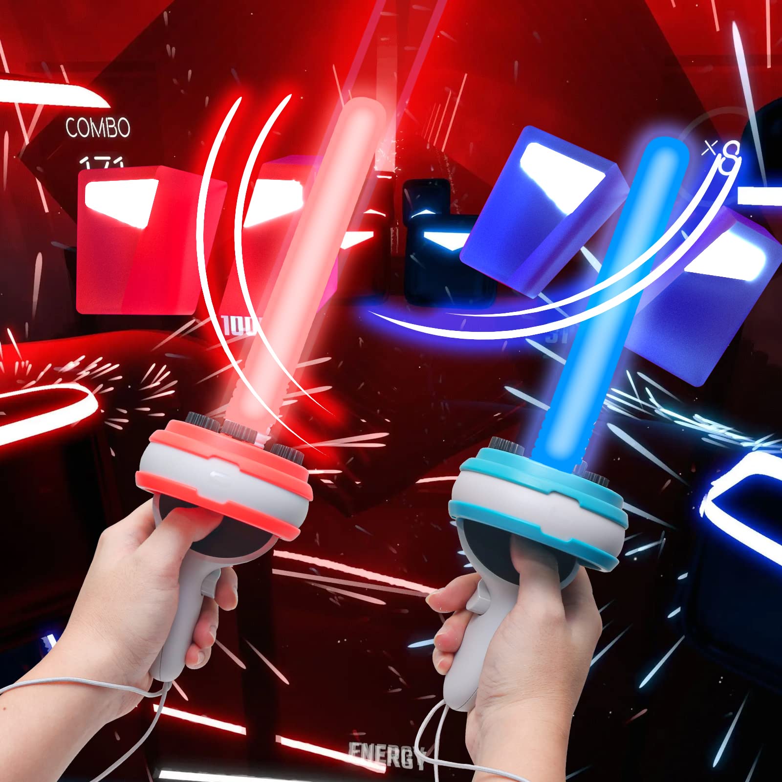 General Fantasy Beat Saber Oculus Quest 2 Accessories, Oculus Quest 2 Sword Grip,Oculus Quest 2 Holder, Holder Stand Compatible with Oculus Quest 2
