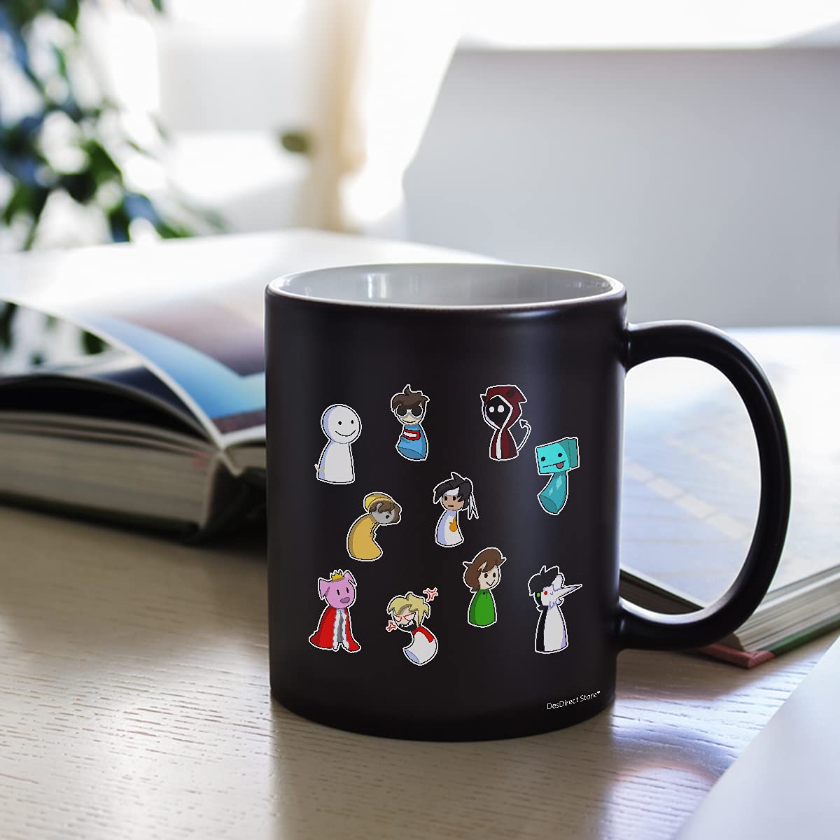 DesDirect Store Dsmp Cute Chibi And Anime Fan Cases Dream Muffins Member Mug Coffee Mug Tea Cup White 11oz Ceramic
