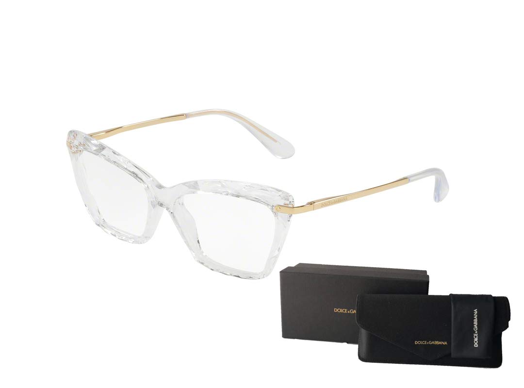 Dolce & Gabbana DG5025 3133 53M Crystal Cateye Eyeglasses For Women+ BUNDLE with Designer iWear Eyewear Kit