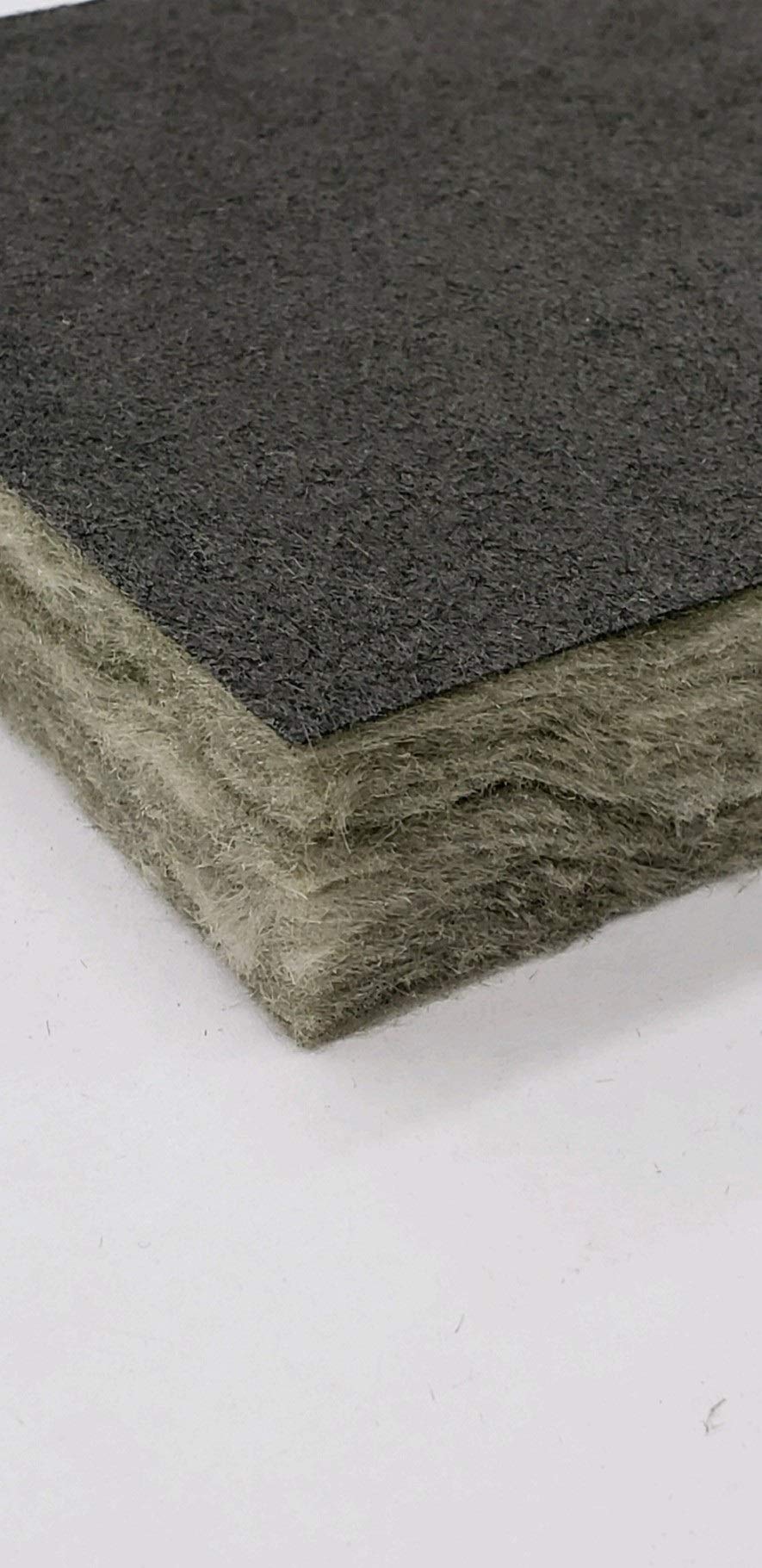 Soundsulate Sound Absorbing Acoustical Drop Ceiling Tiles, Black, 24" x 48" x 1"