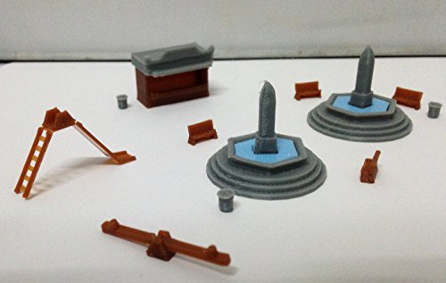 Outland Models Railway Park & Plaza Accessories Fountain Toilet. N Scale 1:160