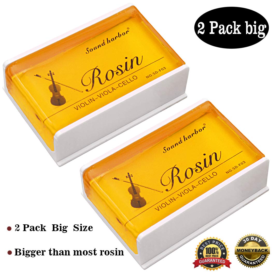Rosin 2 pack Big size Rosin Natural Rosin for Violin Cello Viola Bows (Yellow)