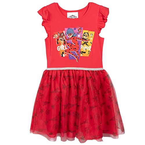 Miraculous Ladybug Rena Rouge Big Girls Tulle Dress Red 14-16