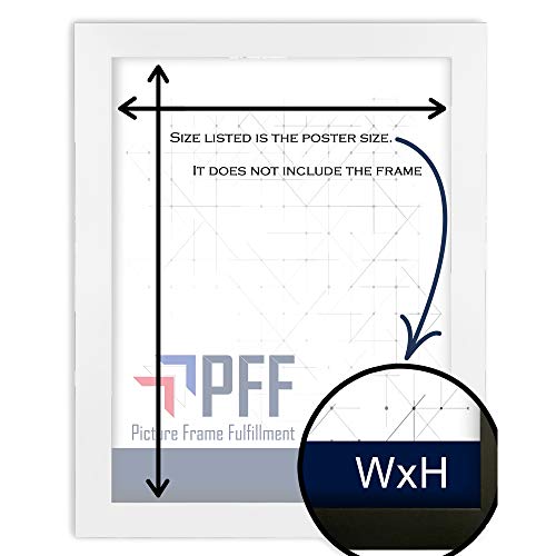 Picture Frame Factory Outlet | 20x27 Picture Frame | 1.25β White Moulding | Plexi Glass and Hanging Hardware Included