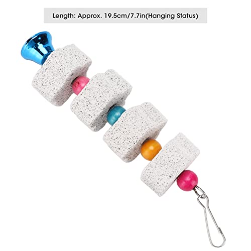 Parrot Beak Grinding Stone Chewing Toys Bird Teeth Lava Block Calcium Supplement Food Hanging String Toy for Budgies Parakeet ockatiel Hamster Rat
